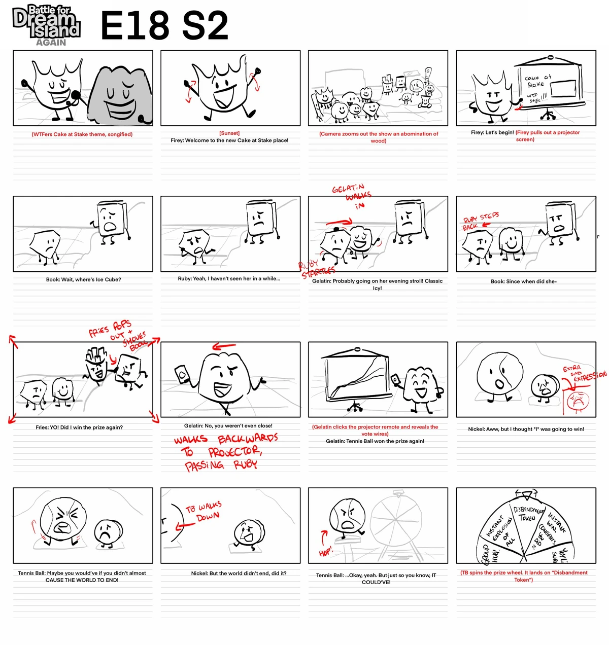 Airplanes in the Night Sky/Storyboard | Battle for Dream Island Wiki ...