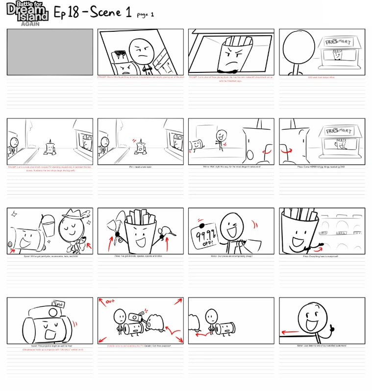 Airplanes in the Night Sky/Storyboard | Battle for Dream Island Wiki ...