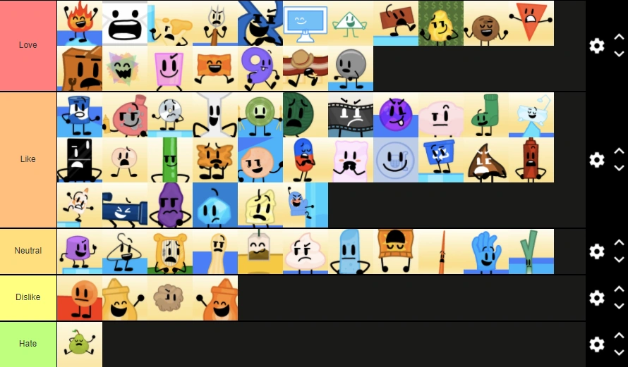 User blog:Epichaxboi/AIB Tier List | Battle for Dream Island Wiki | Fandom