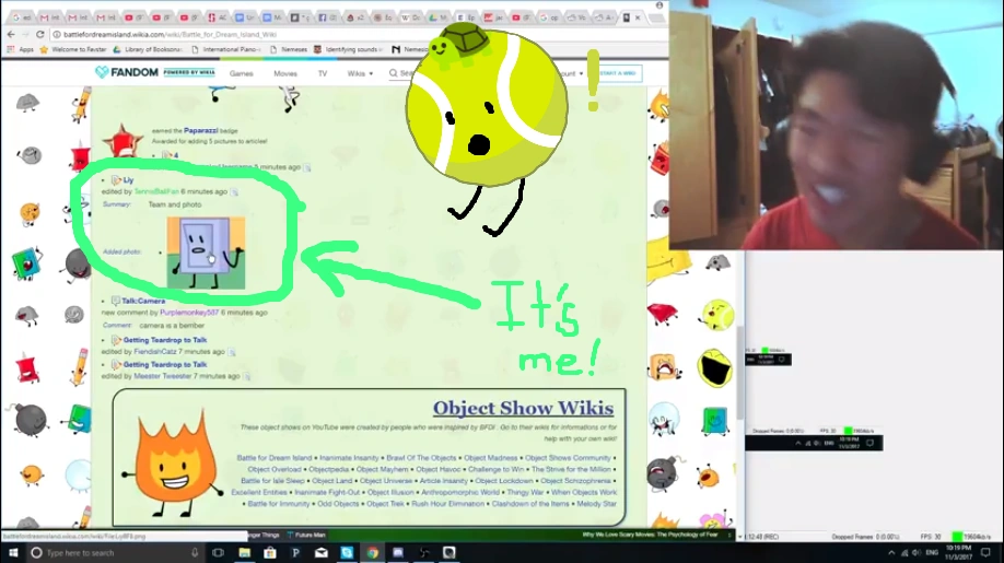 User blog:Turtlelicious/I had a cameo in Cary's reaction to BFB vid ...
