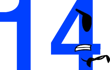 Number 14 Blue