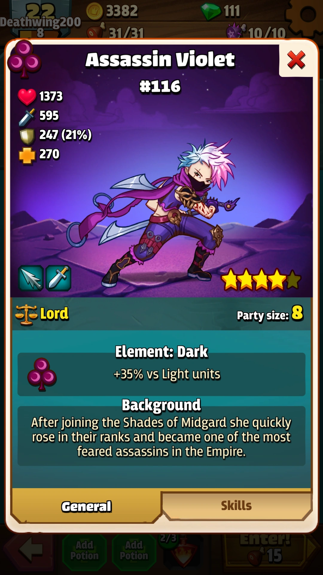 Assassin Violet | BattlejackRemastered Wiki | Fandom