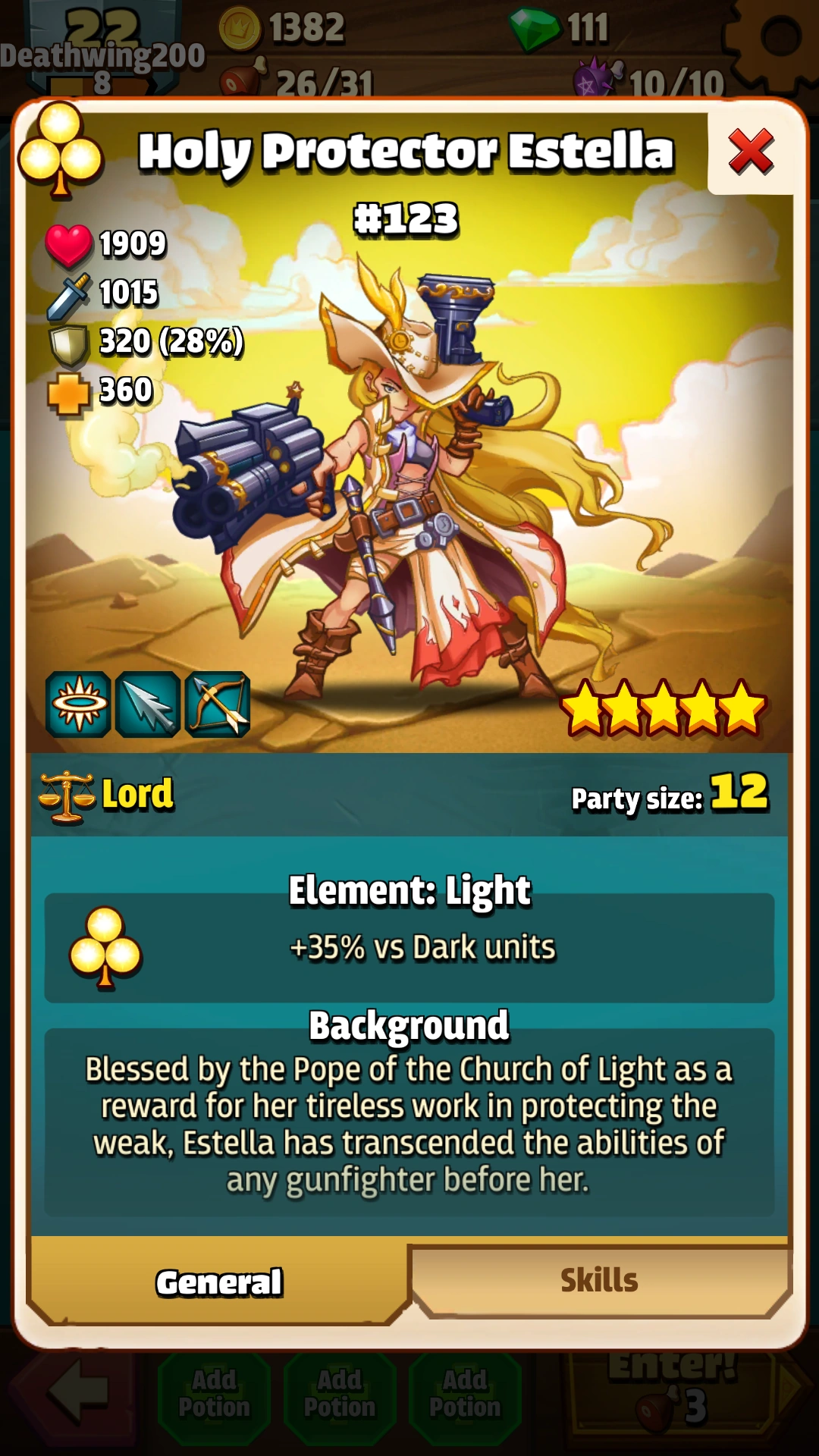 Holy Protector Estella | BattlejackRemastered Wiki | Fandom