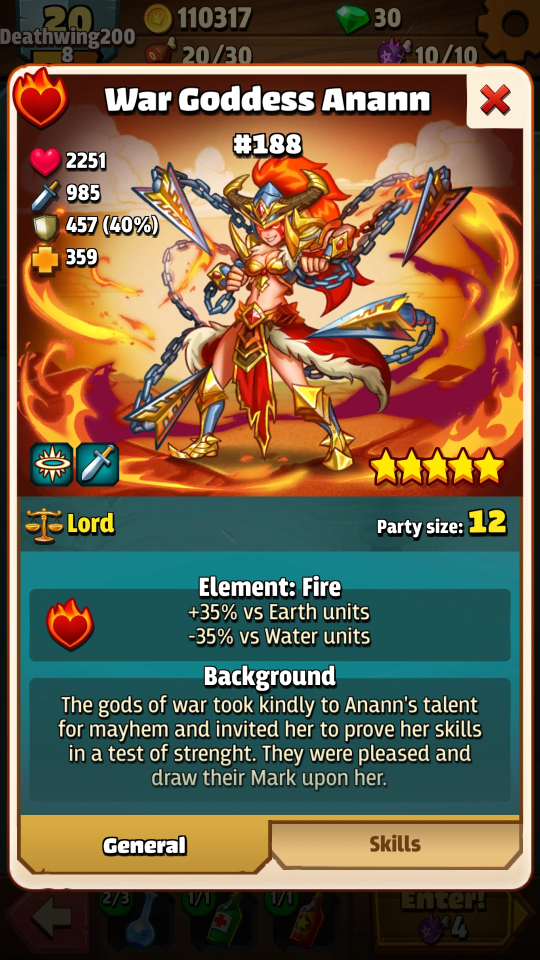 War Goddess Anann | BattlejackRemastered Wiki | Fandom