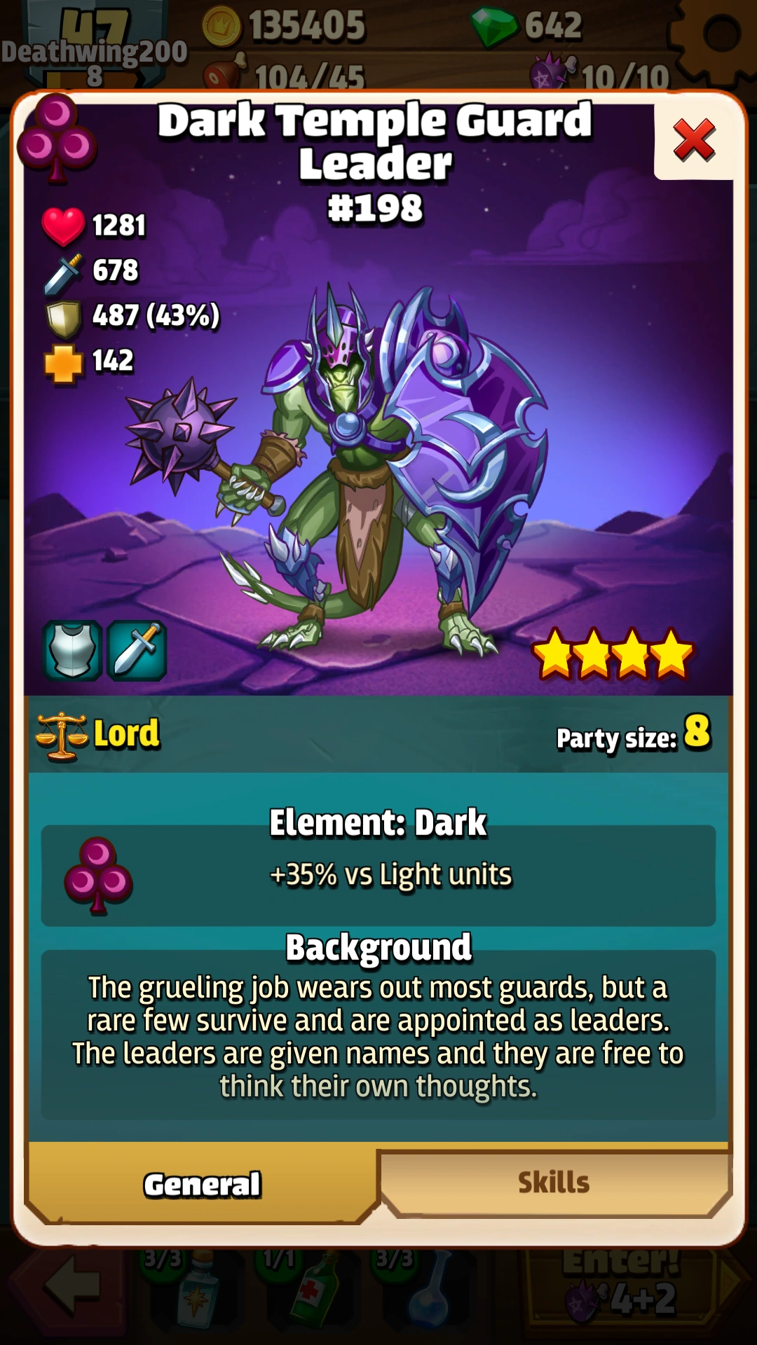 Leader Temple Guard (Dark) | BattlejackRemastered Wiki | Fandom
