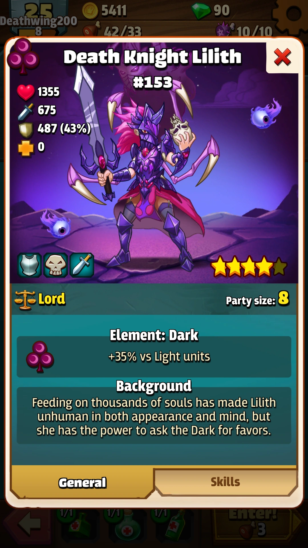 Death Knight Lilith | BattlejackRemastered Wiki | Fandom