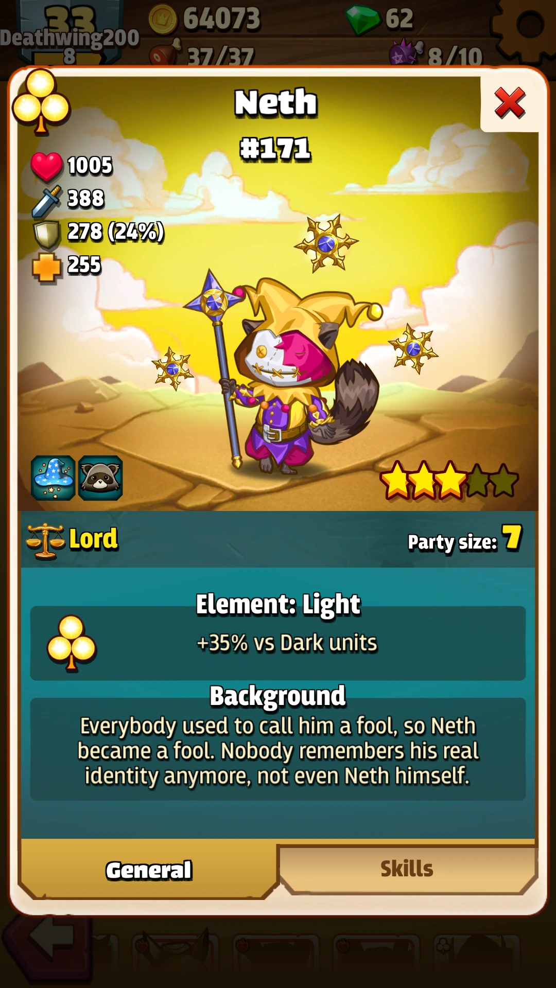 Neth (Hero) | BattlejackRemastered Wiki | Fandom