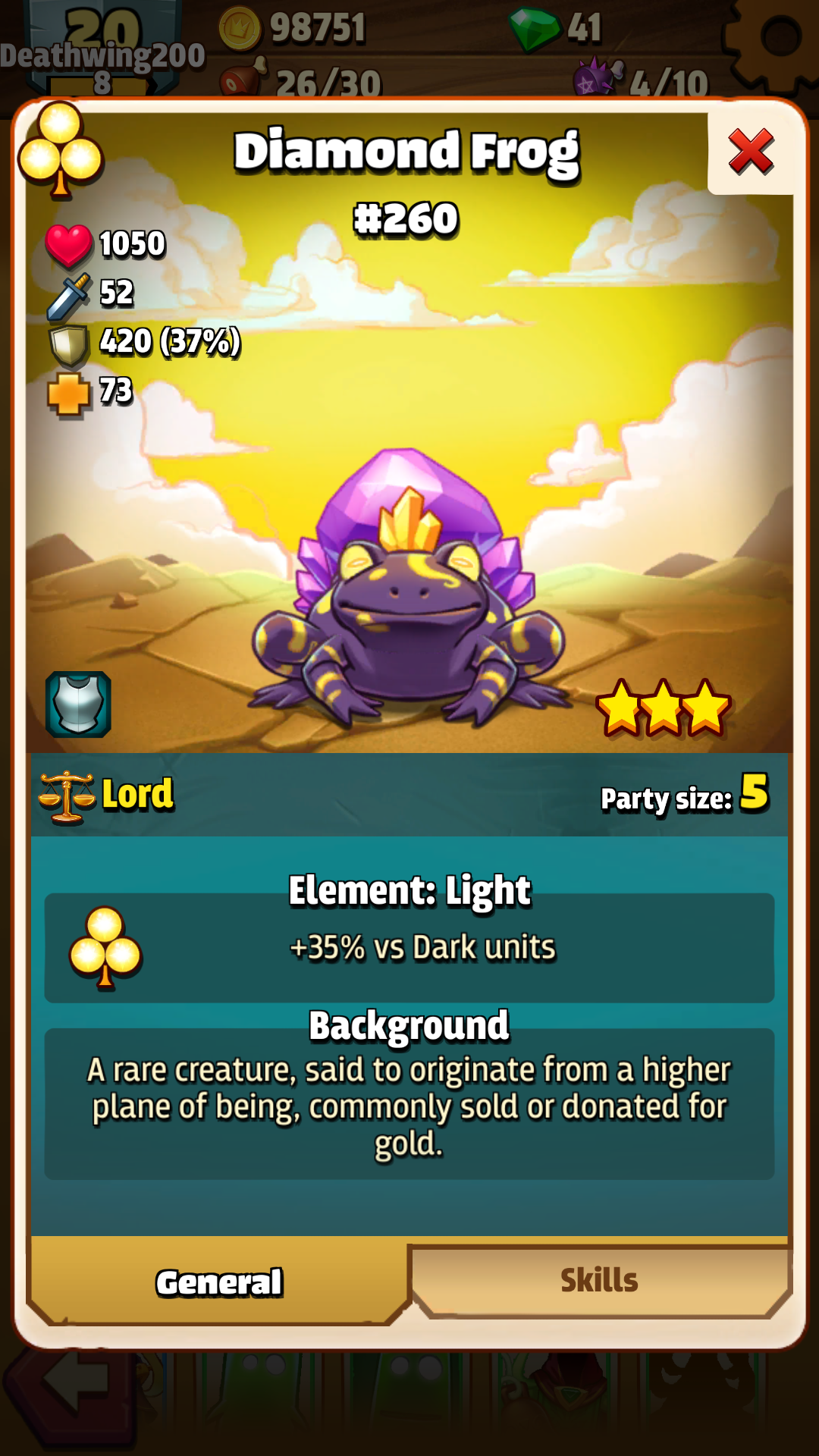 Diamond Frog | BattlejackRemastered Wiki | Fandom