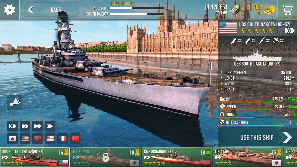 USS South Dakota (BB-57) | Battle of Warships Wiki | Fandom