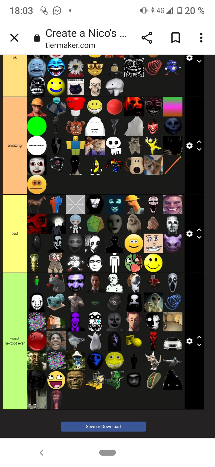 Nextbot tier list | Fandom