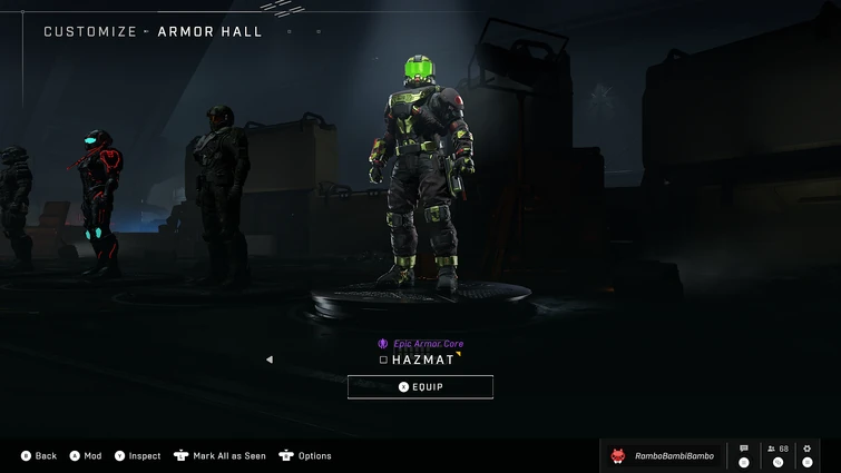 So either Infinite's menu needs an update next season, or Hazmat is the ...