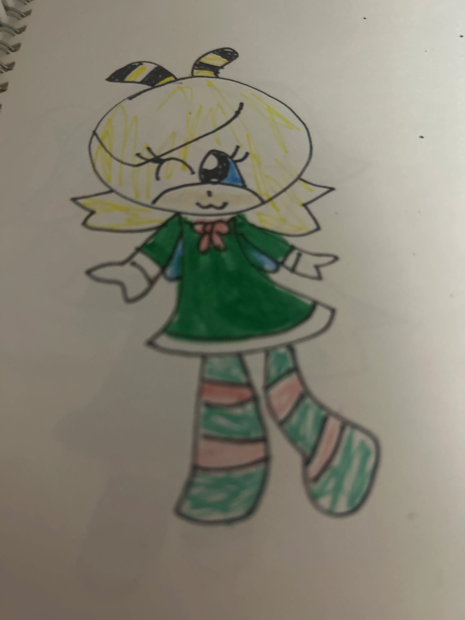 Saffron wearing Tisha’s winter mint outfit | Fandom