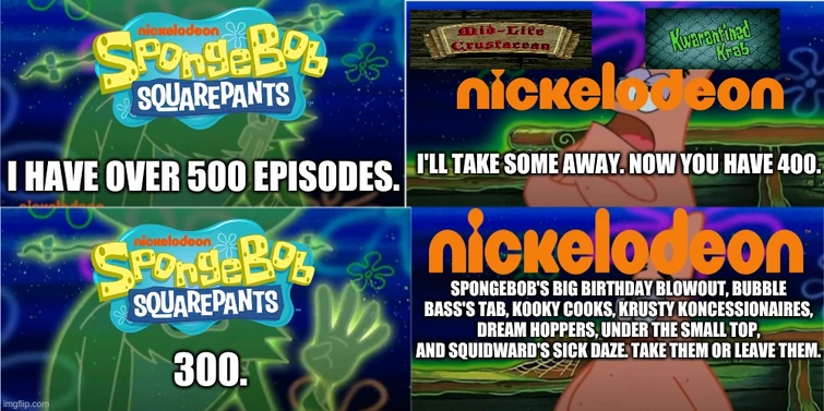 Nickelodeon's SpongeBob rerun schedule these days. | Fandom