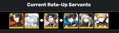 English current rate up servants | Fandom