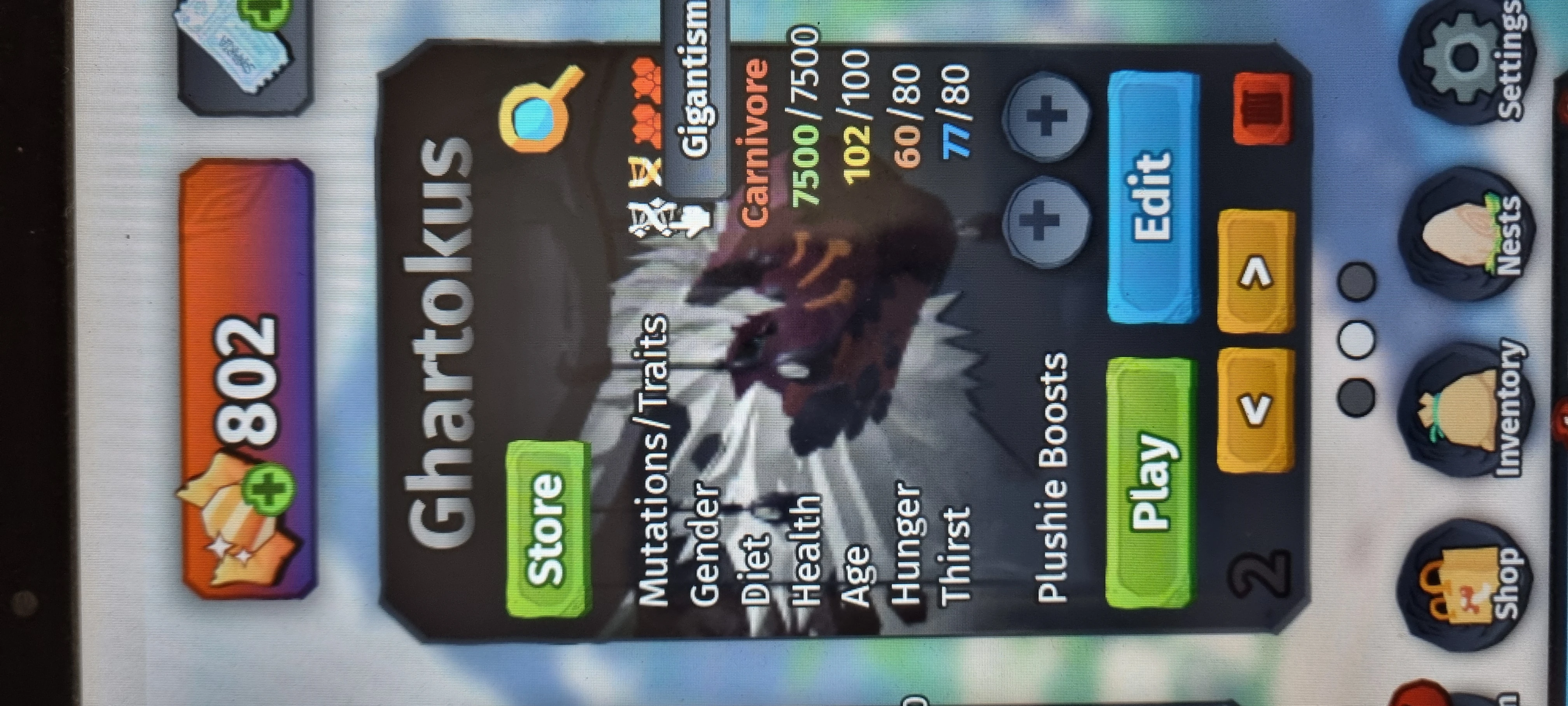 Selling Gigantism Glimmer Double Red Trait Ghartokus | Fandom