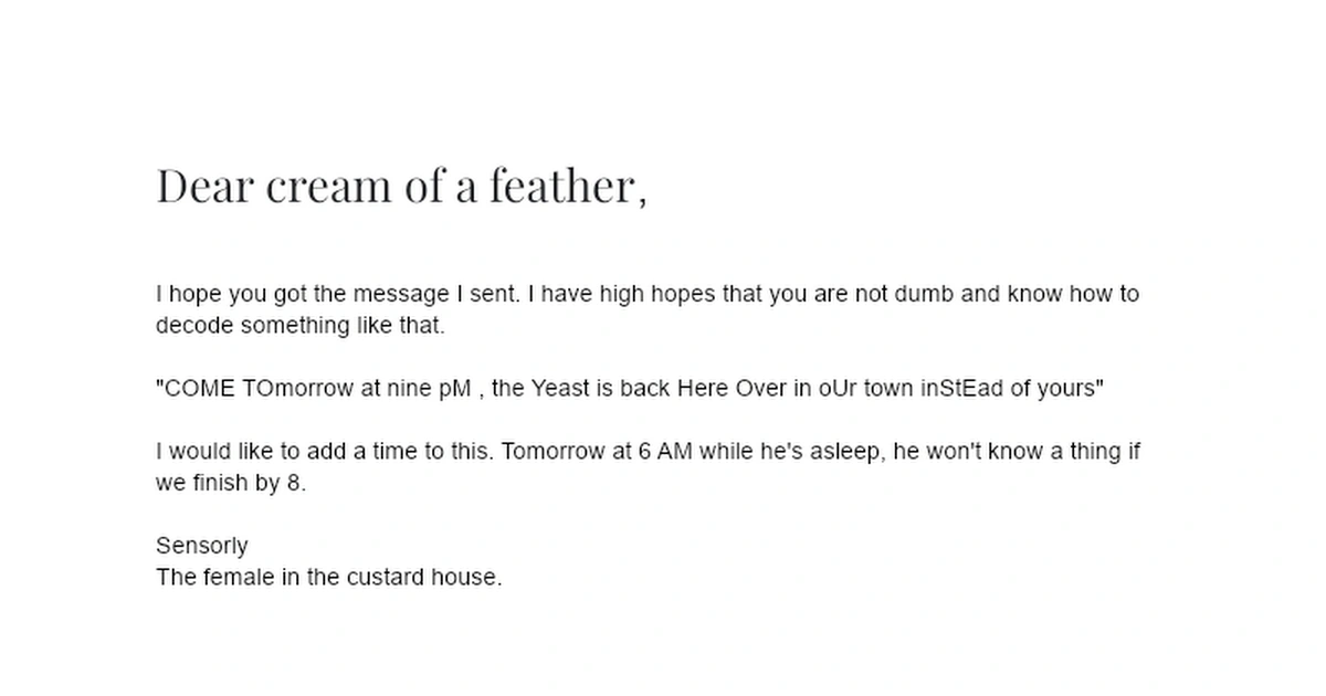 The first letter | Fandom