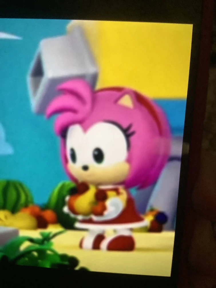 Chibi Amy rose holding fruits | Fandom