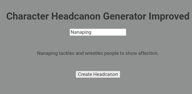 Headcanon generator | Fandom
