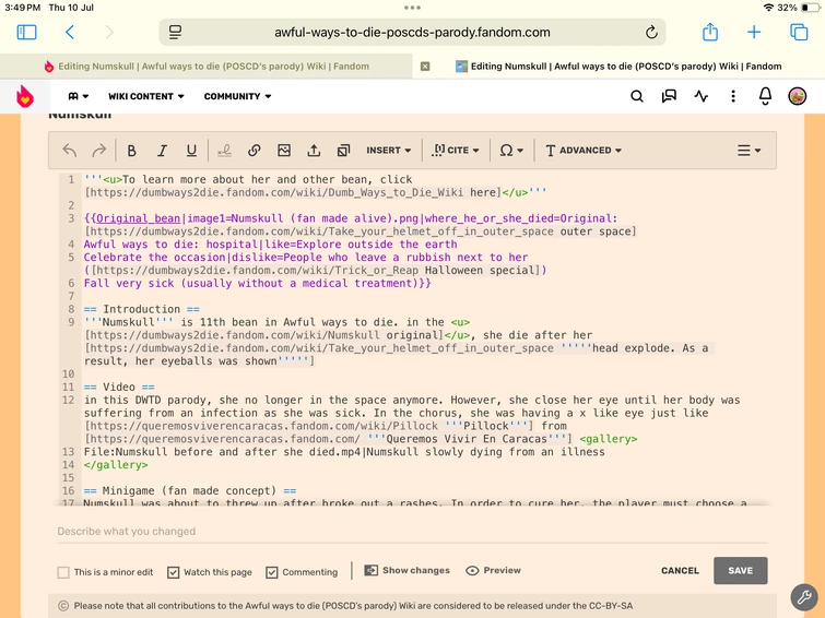 Here is an example of adding an simple info box for dwtd | Fandom