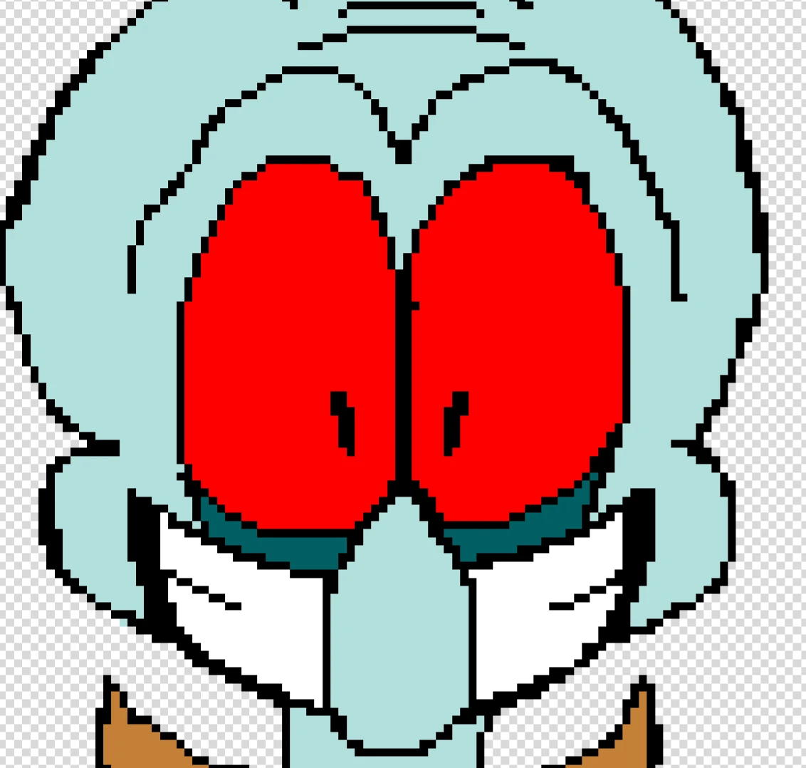 Red Mist Squidward Drawing I made In PixilArt | Fandom