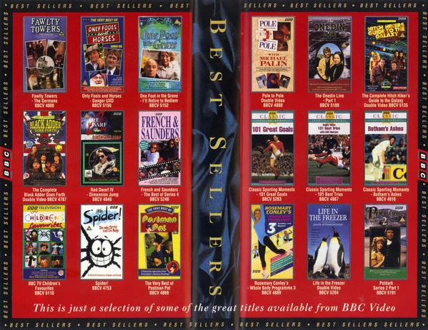 BBC Best Sellers Inlay Promo 1994 (w/red background) | BBC Video (UK ...
