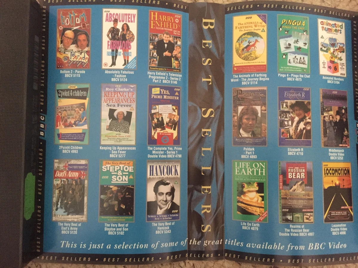 BBC Best Sellers Inlay Promo 1994 (w/blue background) | BBC Video (UK ...