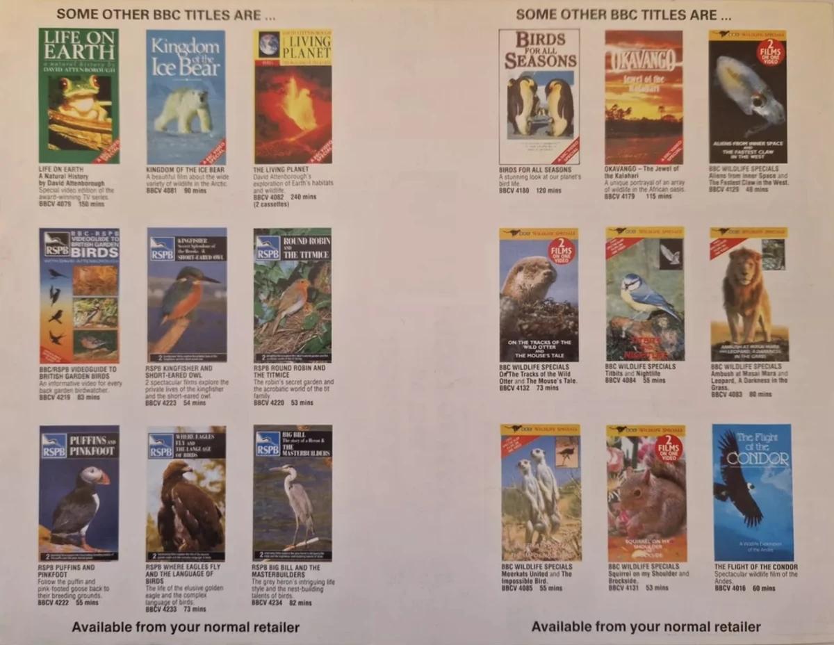 BBC Natural History Inlay Promo 1989 | BBC Video (UK) Wiki | Fandom