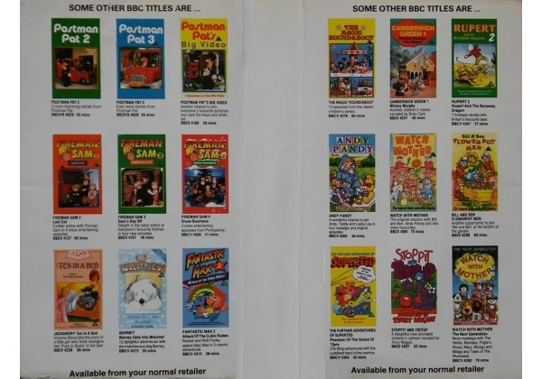 BBC Children's Inlay Promo 1990 | BBC Video (UK) Wiki | Fandom