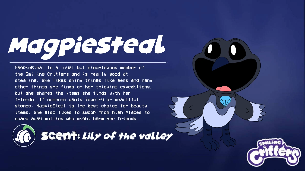 my 4th smiling critter oc MagpieSteal | Fandom
