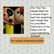 Two-Headed Dismembered Baldi | Baldi's Basics Character Calamity Series ...