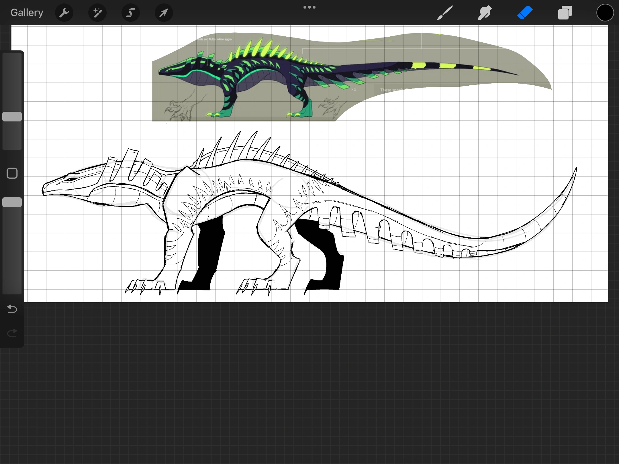 Silly gecko guy is a pain to draw ️(Wip) | Fandom