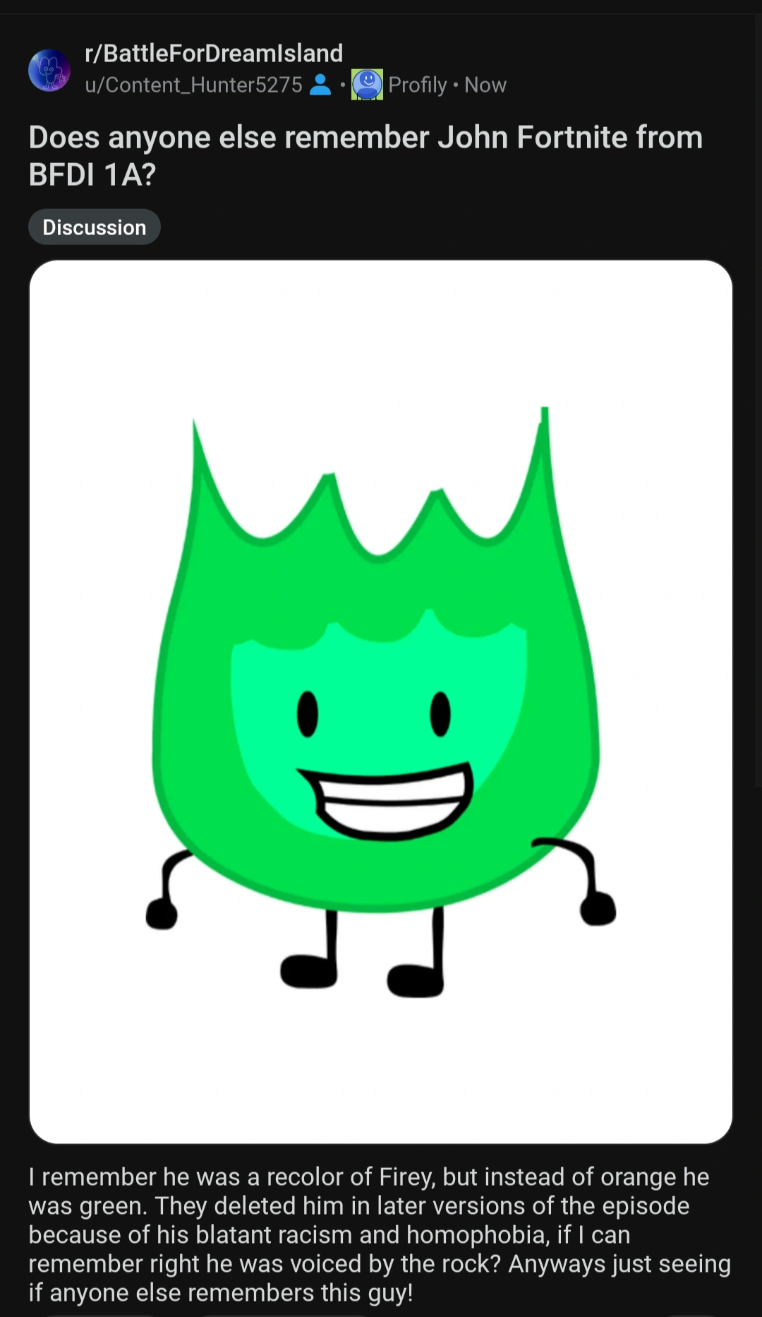 What's your opinion on the iconic BFDI character "John Fortnite"? | Fandom