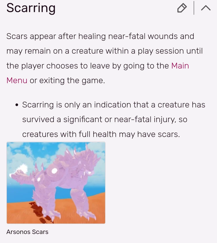 Did creatures used to get scars? | Fandom