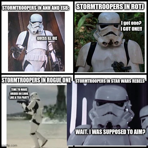 [Meme] stormtrooper's aim in star wars films | Fandom