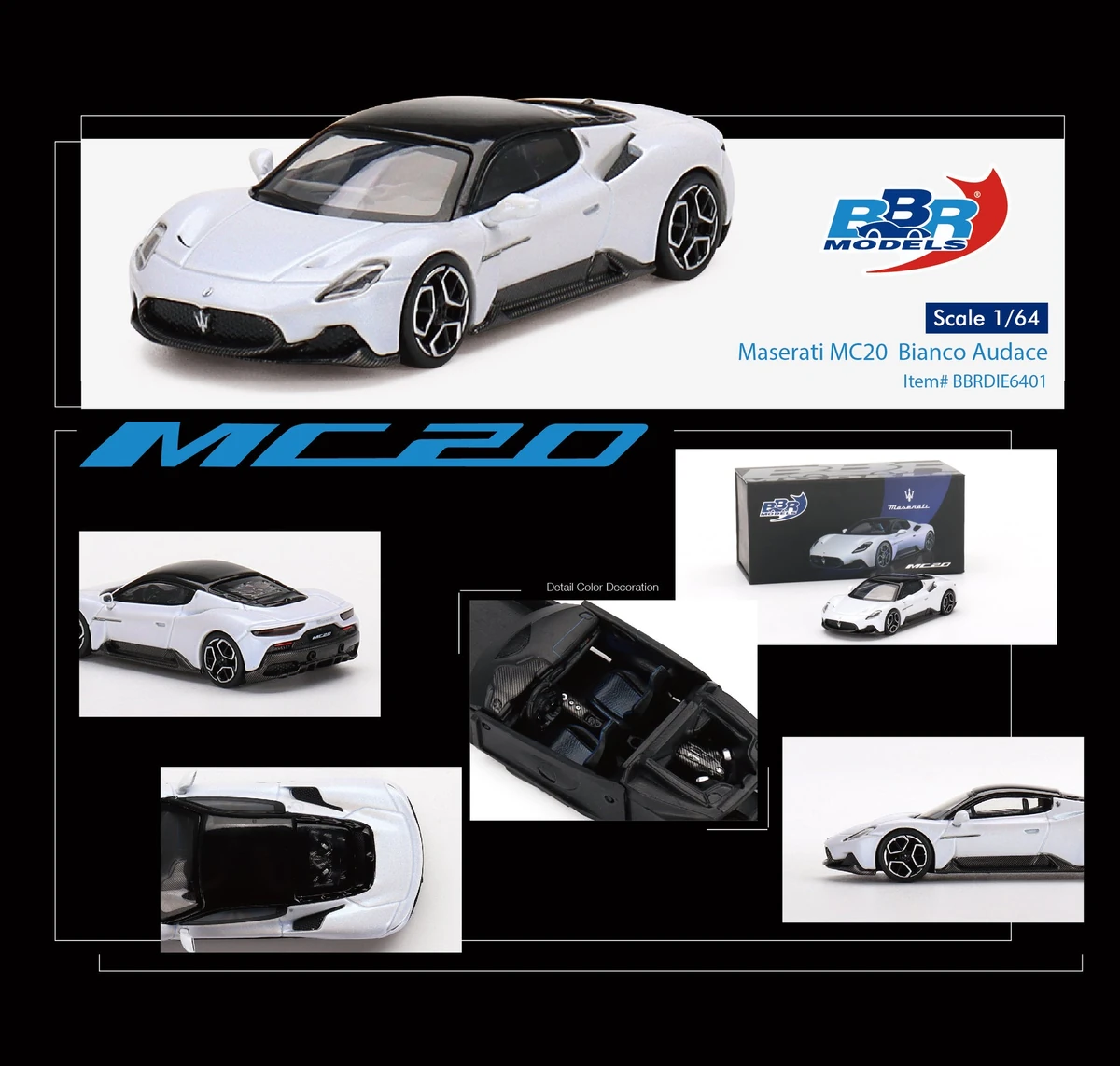 Maserati MC20 Bianco Audace | BBR Diecast Models Wiki | Fandom
