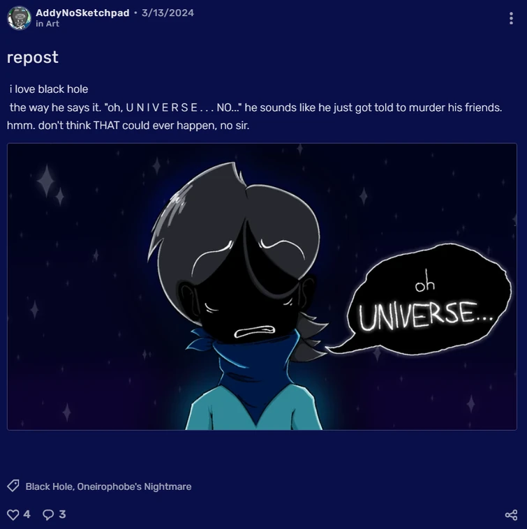 I hate it when literal sh tposts get 25 likes and art that takes lots ...