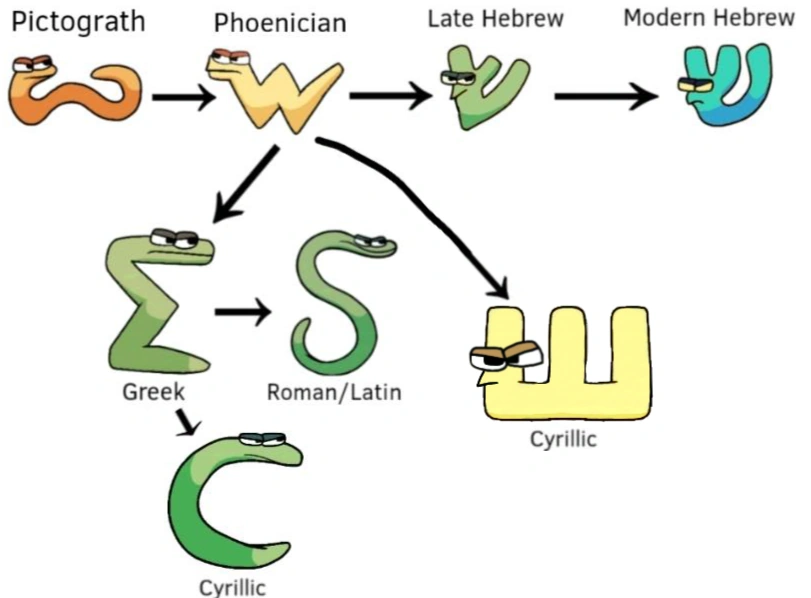 Alphanumeric Evolution: S, С, Ш, Sigma and Shin | Fandom