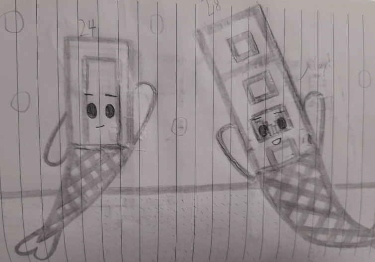 Here is an artwork based on that art challenge about Numberblocks ...