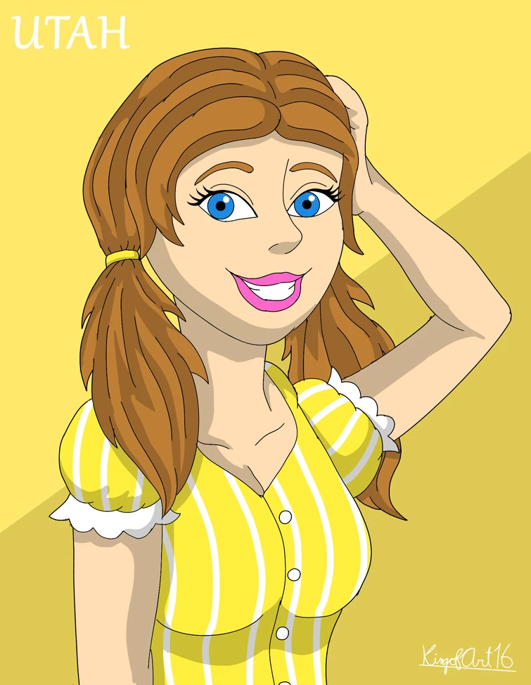 My new and latest redesign of Utah. I already added it onto her fanart ...