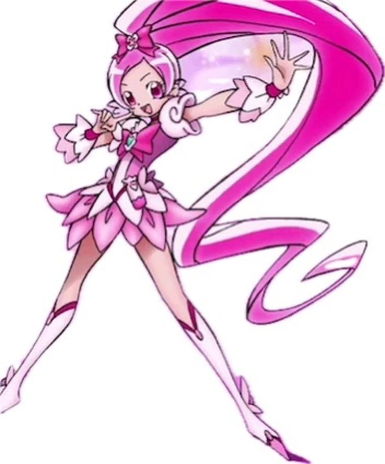 Cure blossom’s 1st transformation pose in no background | Fandom