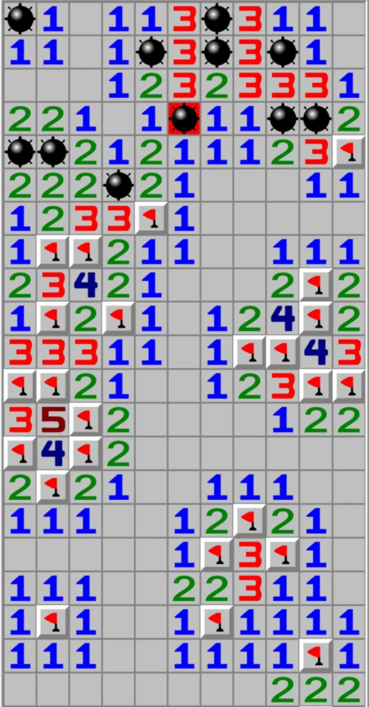first try minesweeper without having any knowledge of minesweeeper