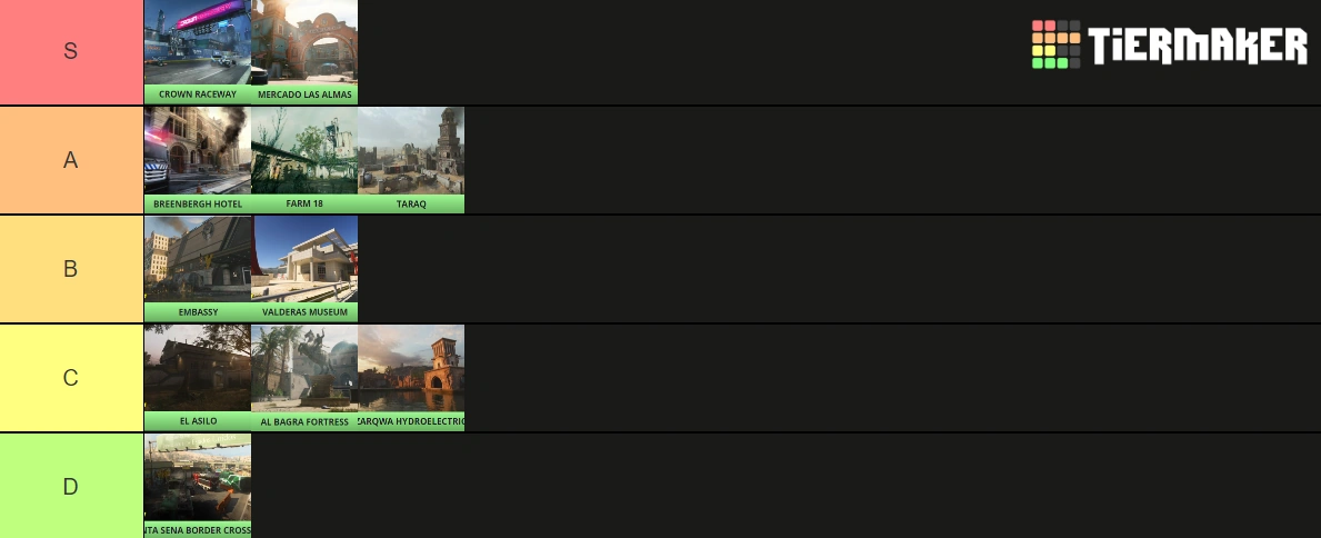 My tier list of Launch Maps in MWII | Fandom
