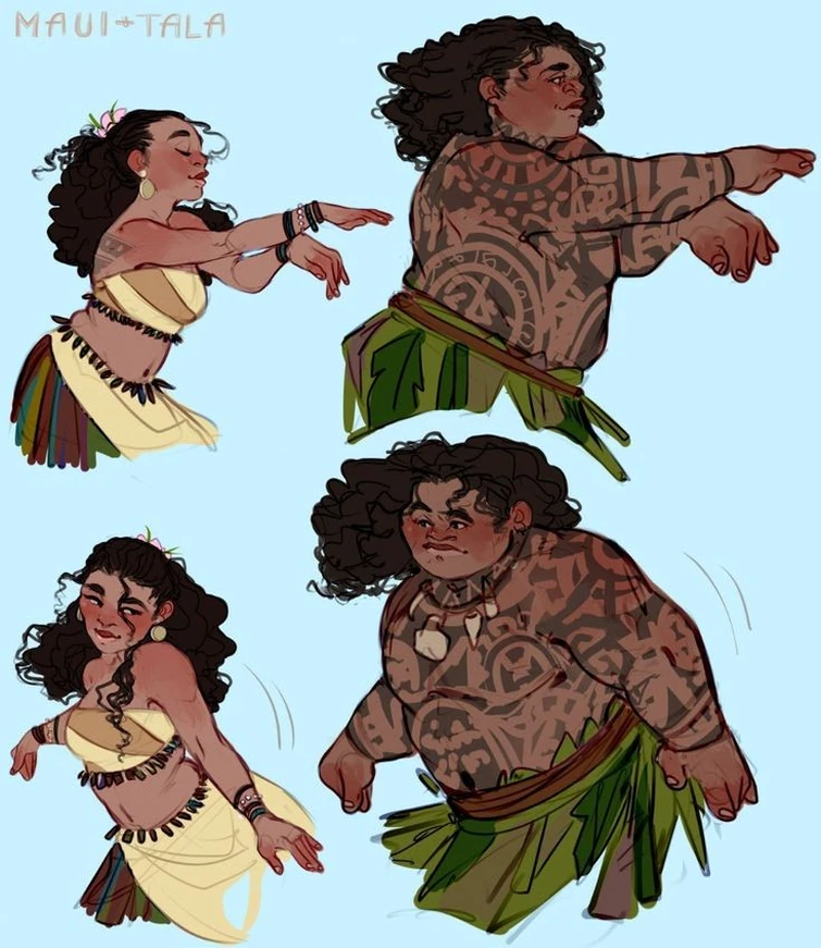 This Moana fan art makes me feel better about my body | Fandom