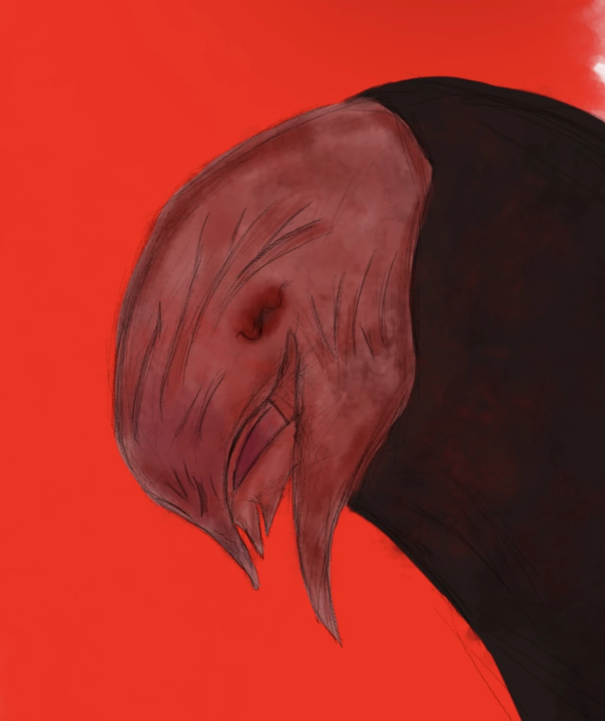 Dyablem face is mutated to the point where its muscles is able to flash ...