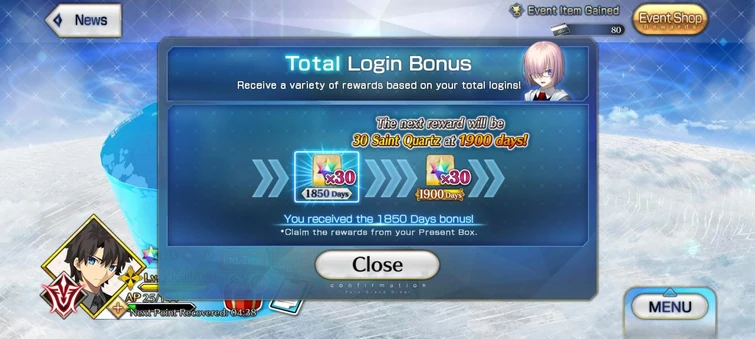 1850 Days Total Login | Fandom