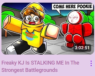 Aparently getting stalked by freaky kj in tsb isn't a rare occurrence ...