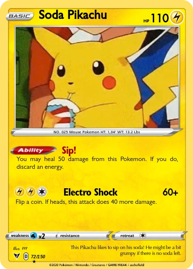 Pikachu card I made! | Fandom