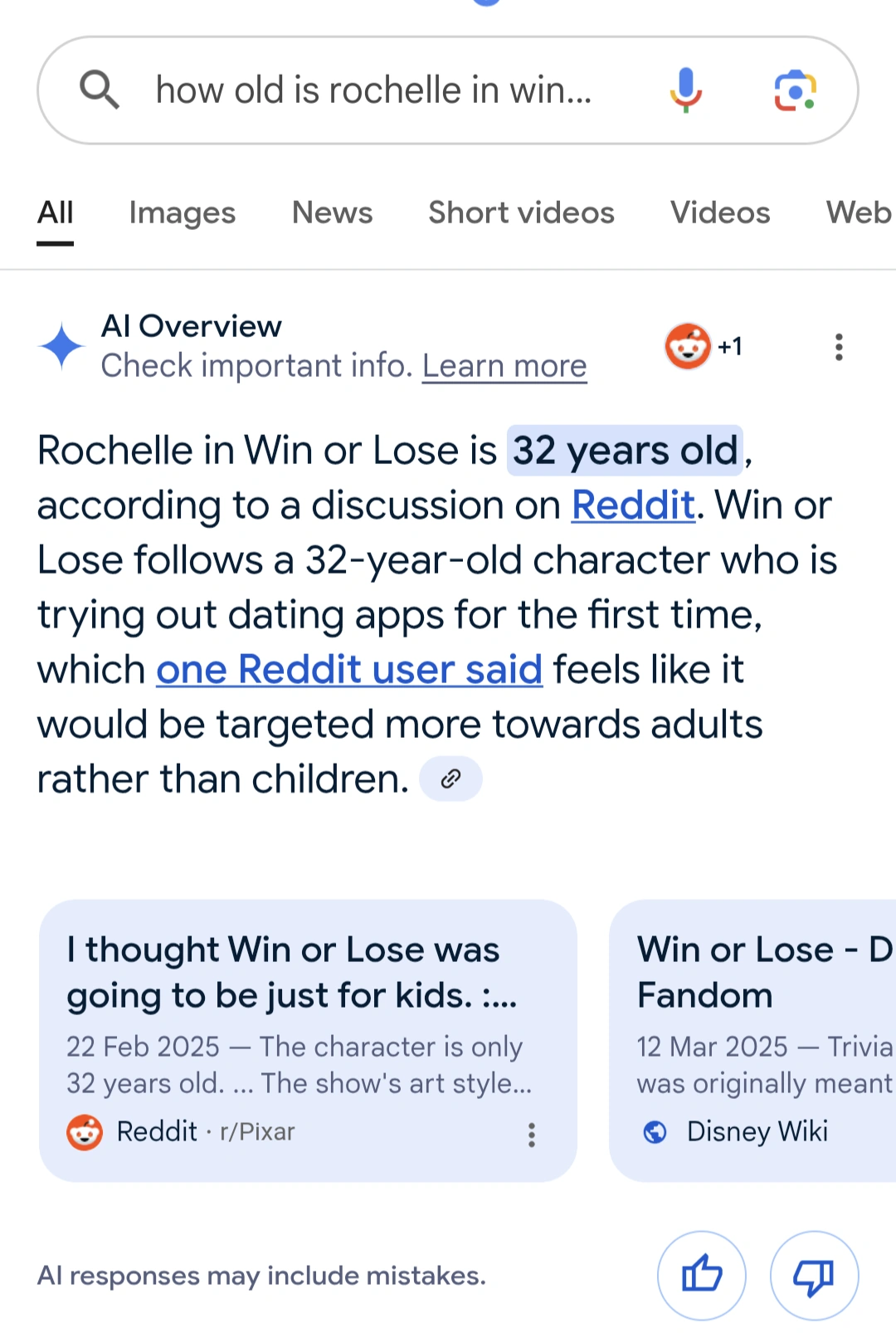 AI overview got Rochelle's age wrong 💀 | Fandom
