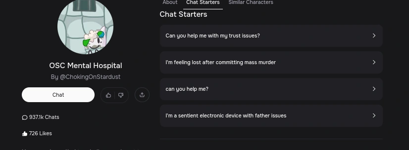 (OFFTOPIC) I'm giggling,I found this CAI bot and These are the Convo ...