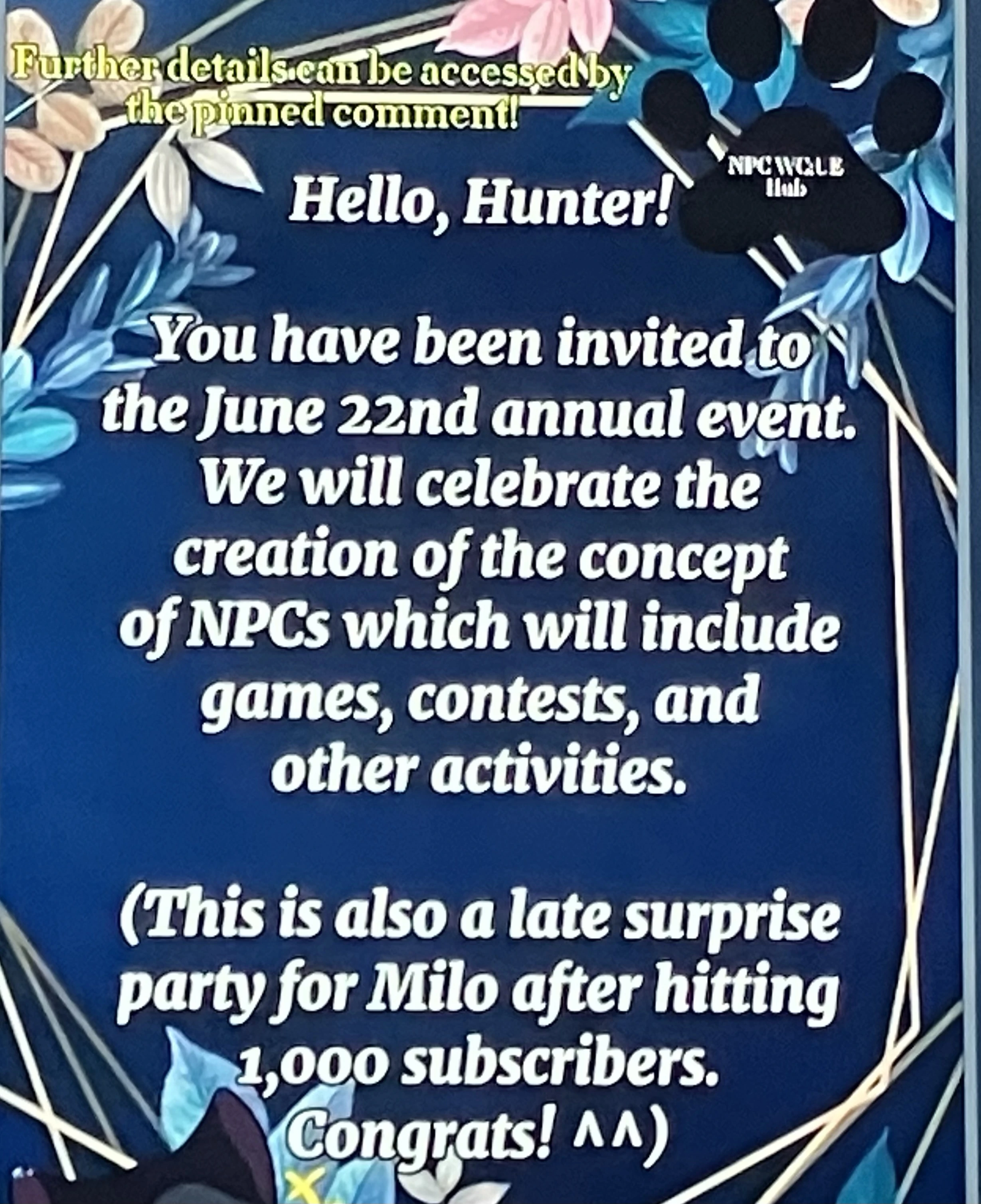 The Npc Annual Event! | Fandom